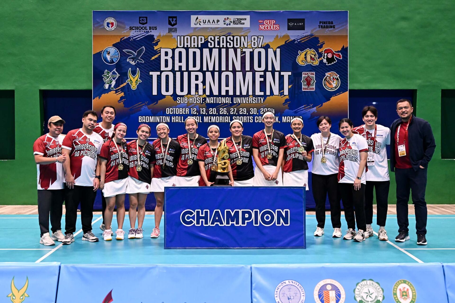 NU and UP Badminton Teams Win UAAP S87 Titles